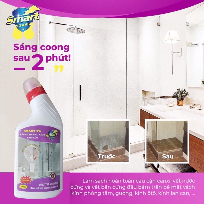 [SALE] Smart TK: Làm sạch kính nhà tắm, Vệ Sinh Sạch Cặn Bám Lâu Ngày ...