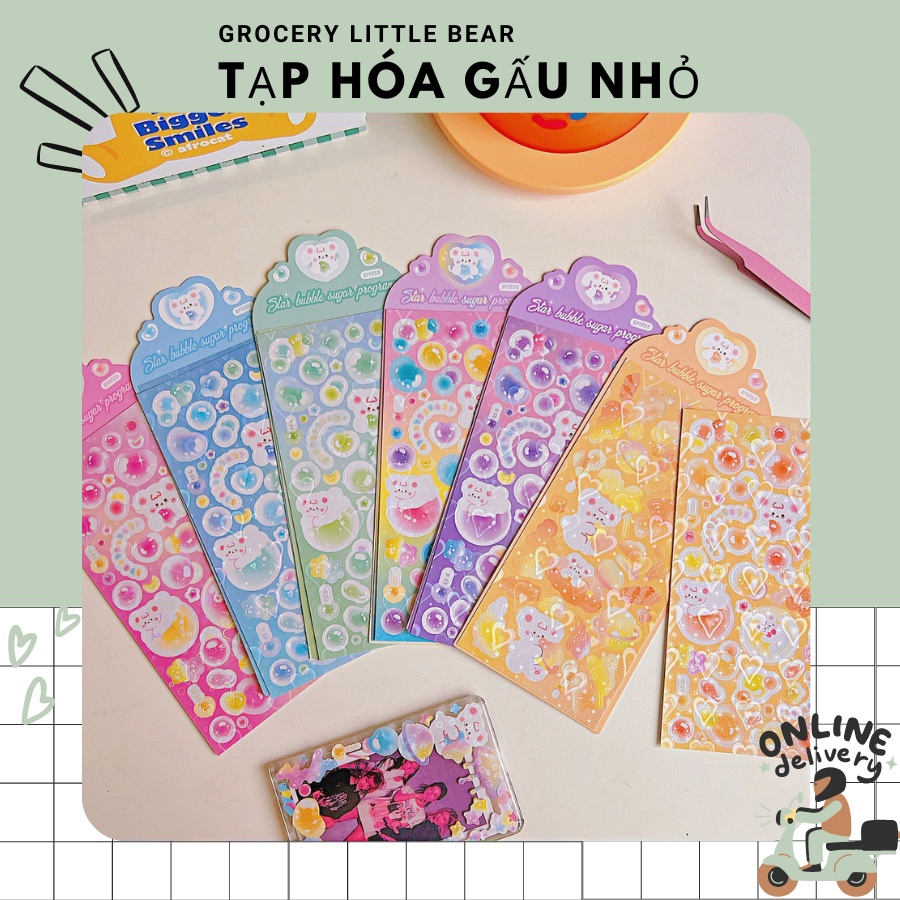 Set 1 tấm sticker bong bóng | Shopee Việt Nam
