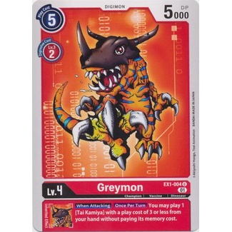 Thẻ bài Digimon - TCG - Greymon / EX1-004' | Shopee Việt Nam