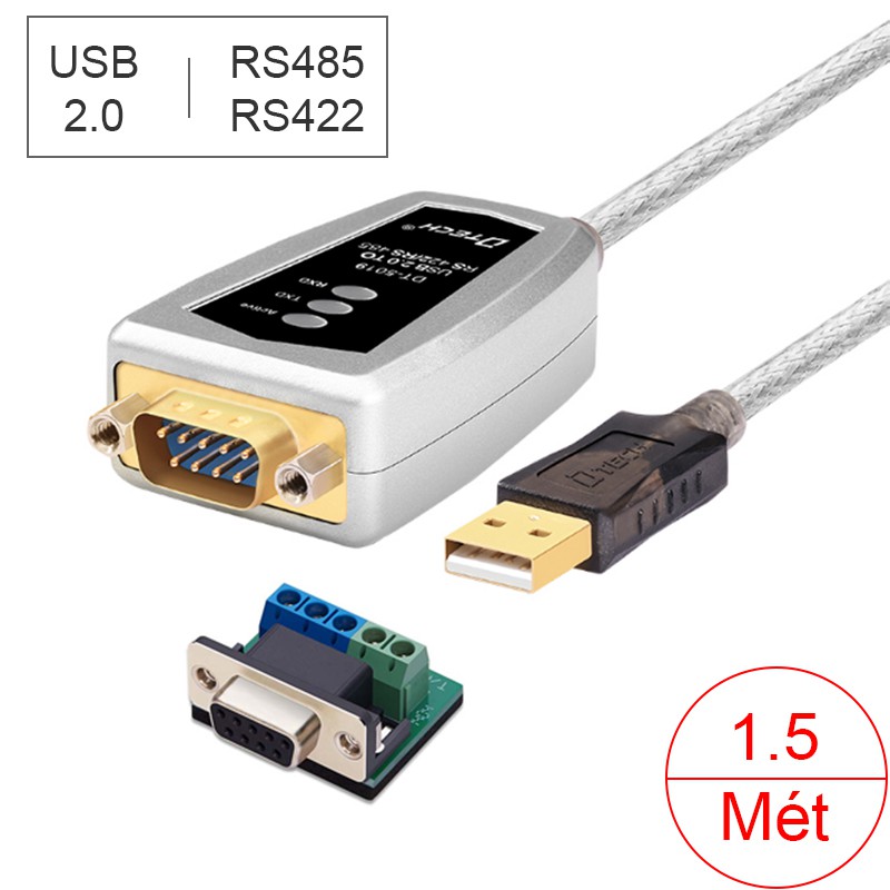 Cáp chuyển USB ra RS422-RS485 Chipset FTDI/FT232 DTECH DT-5019 1.5 mét ...