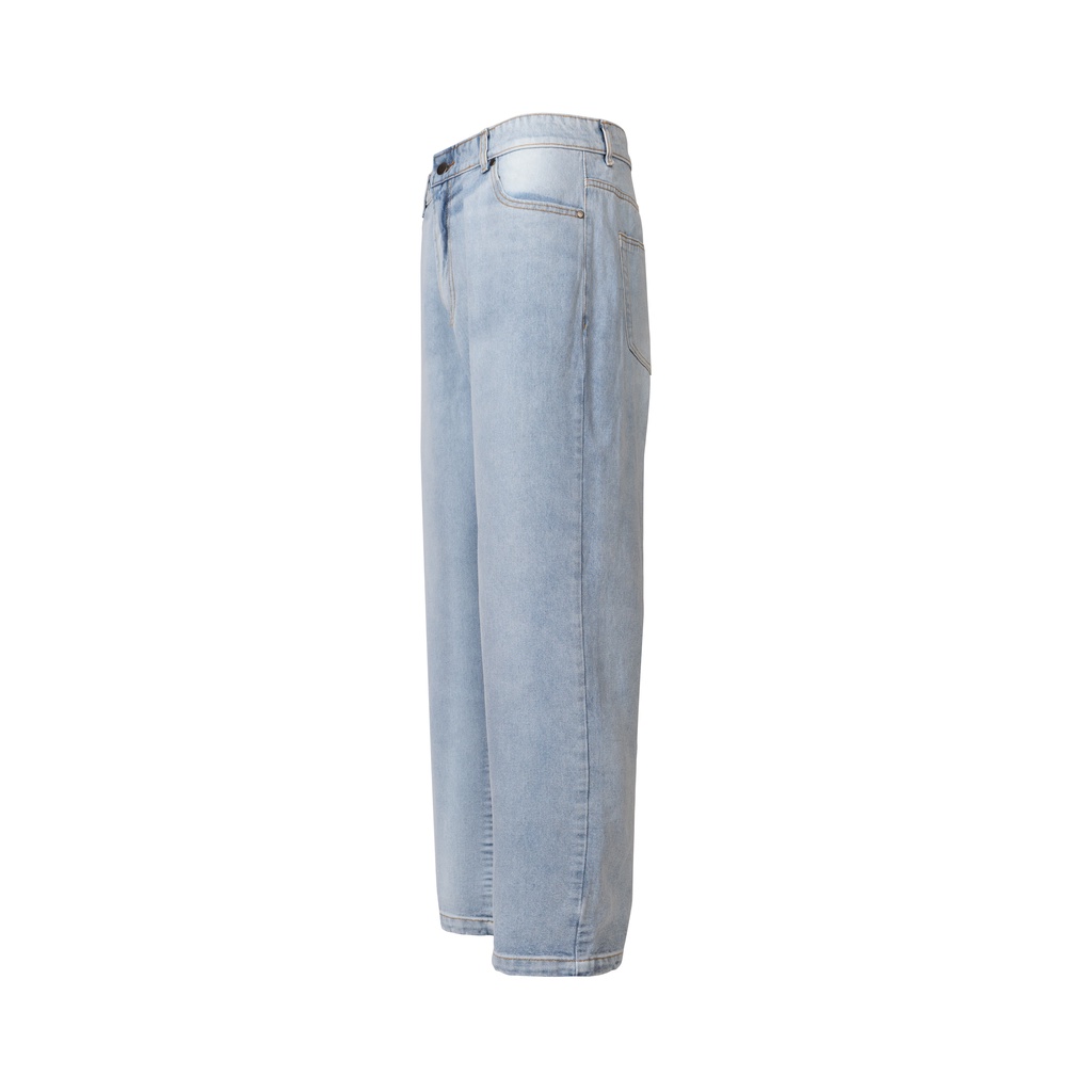 Quần Jean Nam Xanh Trơn Phom Cơ Bản Vải Denim - EMAS Regular Tapered ...