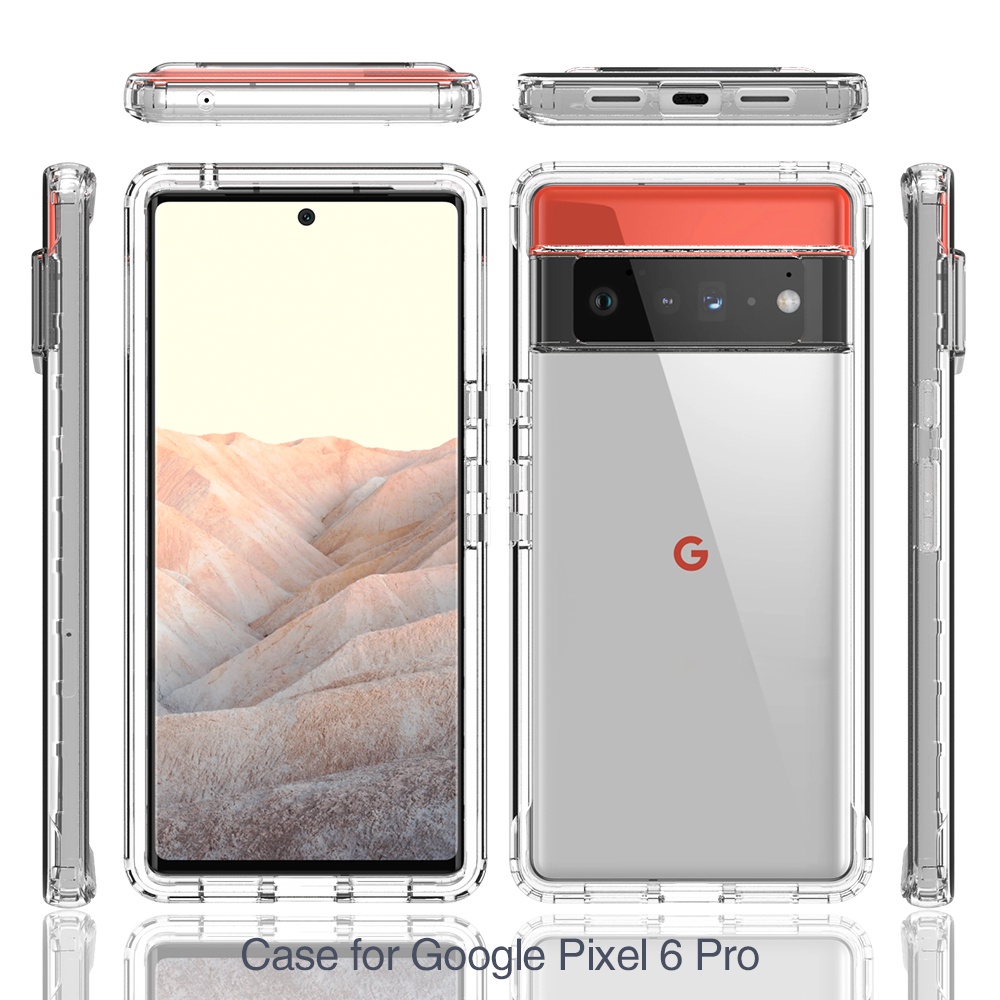 Transparent Full Body Dual Protective Case For Google Pixel 6 Pro 5 4 ...