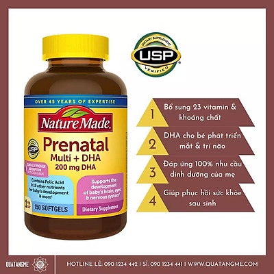 Nature Made Prenatal Multi + DHA - Vitamin Tổng Hợp Cho Bà Bầu Của Mỹ ...