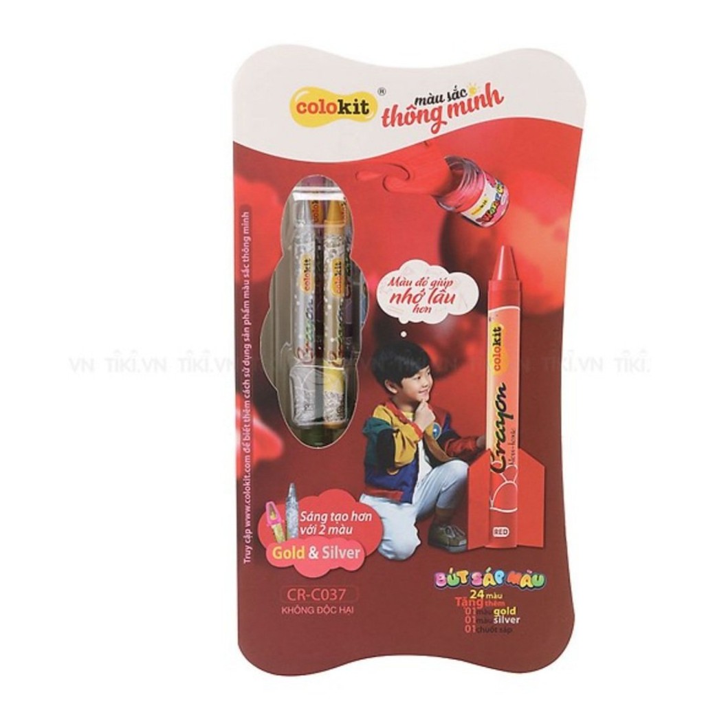 [ Chính hãng ] Bút sáp 24 màu Colokit CR-C037, hàng có kiểm tra chất ...