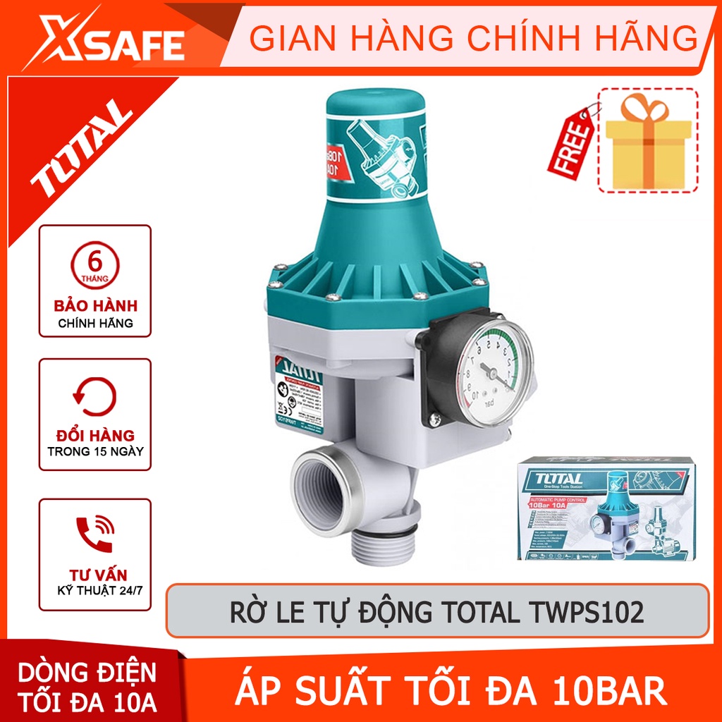 Rờ le máy bơm nước tăng áp TOTAL TWPS102 điều khiển bằng áp suất, dùng ...