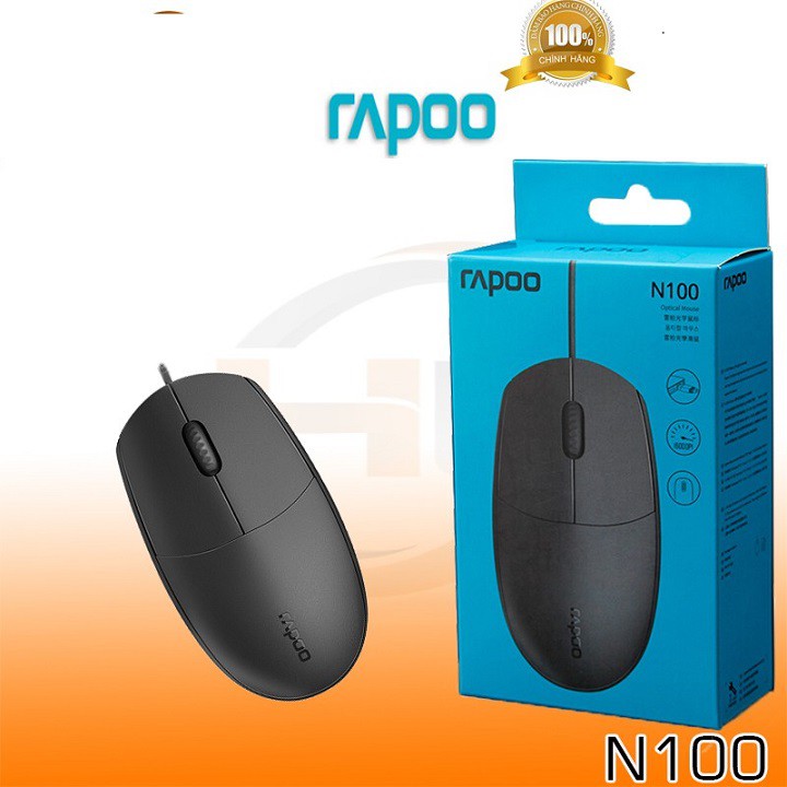 Chuột có dây Rapoo N100 - Đen - Hàng Chính Hãng | Shopee Việt Nam