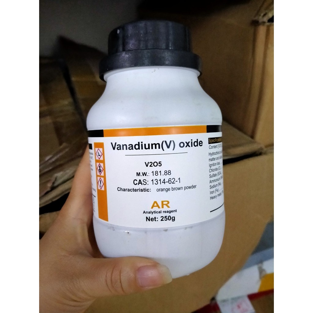 Hóa chất Vanadium pentoxide - V2O5 Lọ 250g Cas: 1314-62-4 | Shopee Việt Nam