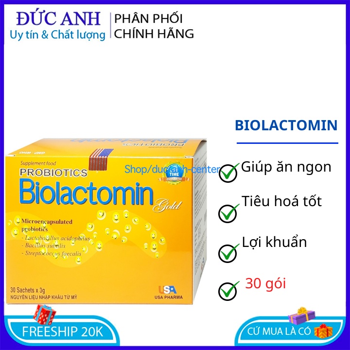 Men tiêu hóa vi sinh đường ruột Biolactomin Gold cân bằng hệ vi sinh ...