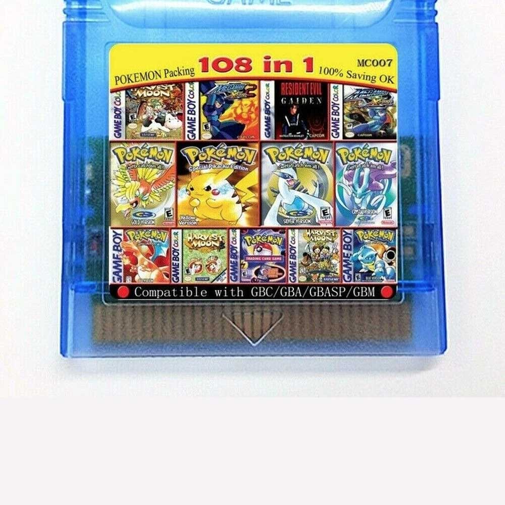 108 in 1 Game Boy COLOR GBC Multi Cart Game Cartridge/Pokemon set ...