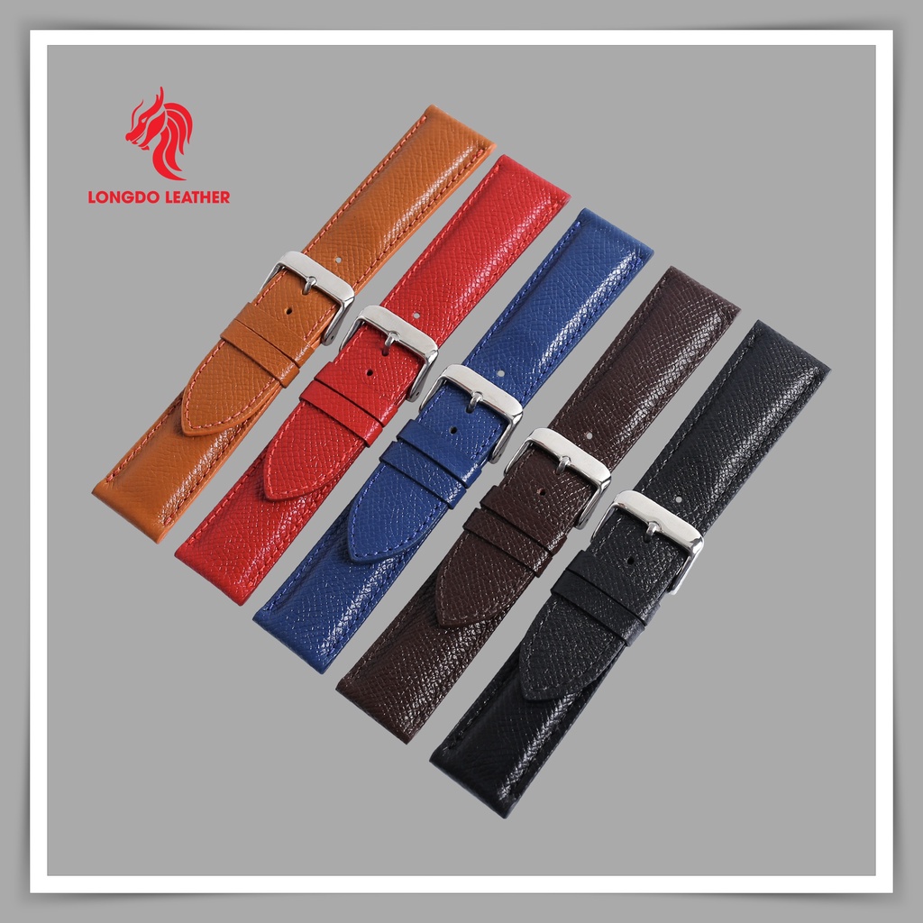 Dây đồng hồ da cao cấp size18/20/22/24 thương hiệu Longdo Leather ...