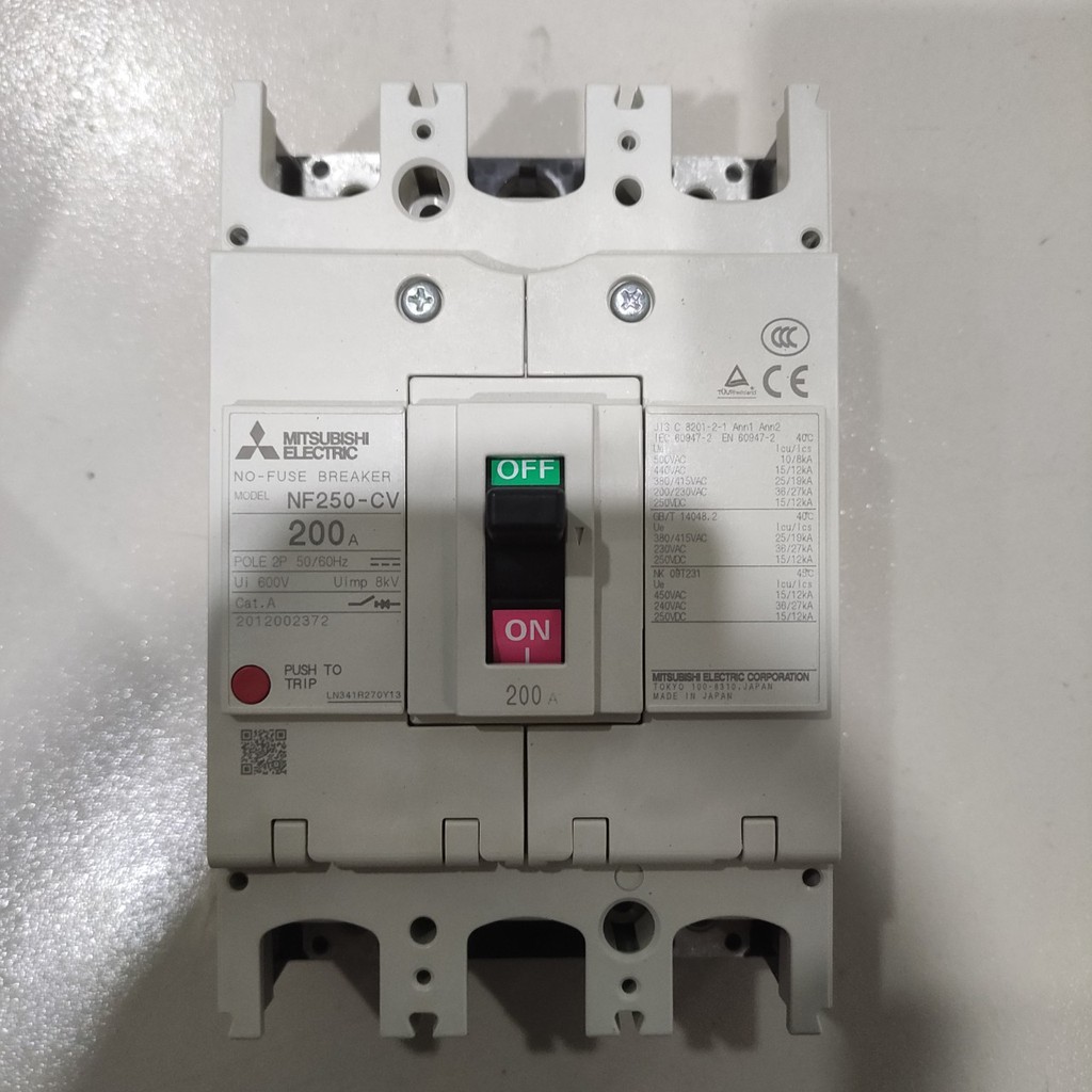 CB KHỐI MCCB Mitsubishi NF250-CV 2P 36kA 100A, 125A, 150A, 175A, 200A, 225A, 250A | Shopee Việt Nam