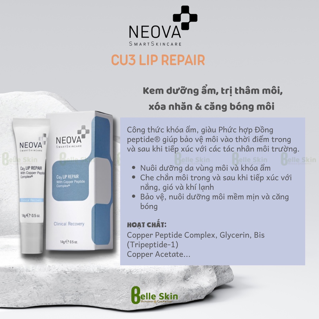 Kem dưỡng môi Neova Cu3 LIP REPAIR | Shopee Việt Nam