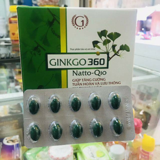 Hoạt huyết dưỡng não ginkgo 360 Natto Q10 hộp 100viên | Shopee Việt Nam