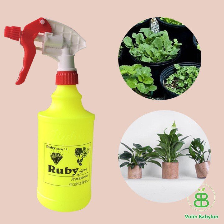 Bình Xịt Ruby VUONBABYLON, Phun Sương Đa Năng - 1L | Shopee Việt Nam