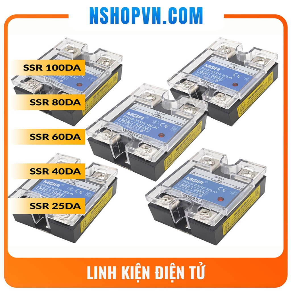 Relay bán dẫn SSR MGR một pha (hàng chuẩn) | Shopee Việt Nam