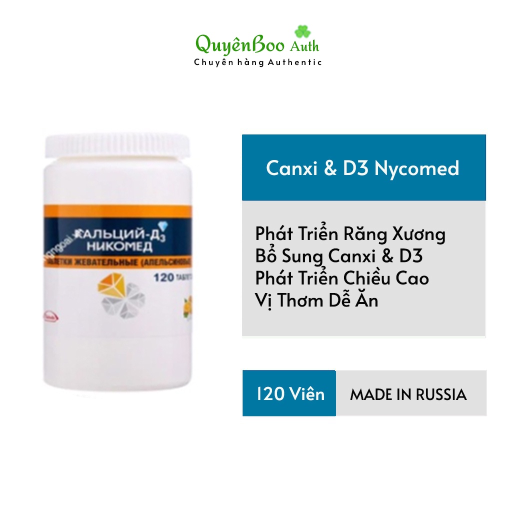 Viên Uống Bổ Sung Canxi D3 Nga Cho Bé Từ 3 Tuổi Và Người Lớn Hộp 120 Viên | Shopee Việt Nam