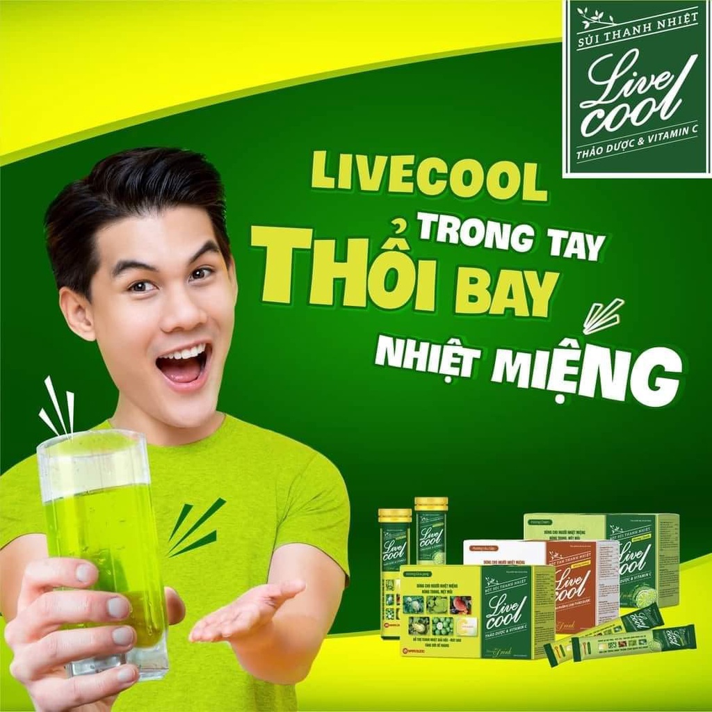 Bột Sủi thanh nhiệt livecool dành cho người nhiệt miệng, mát gan ...