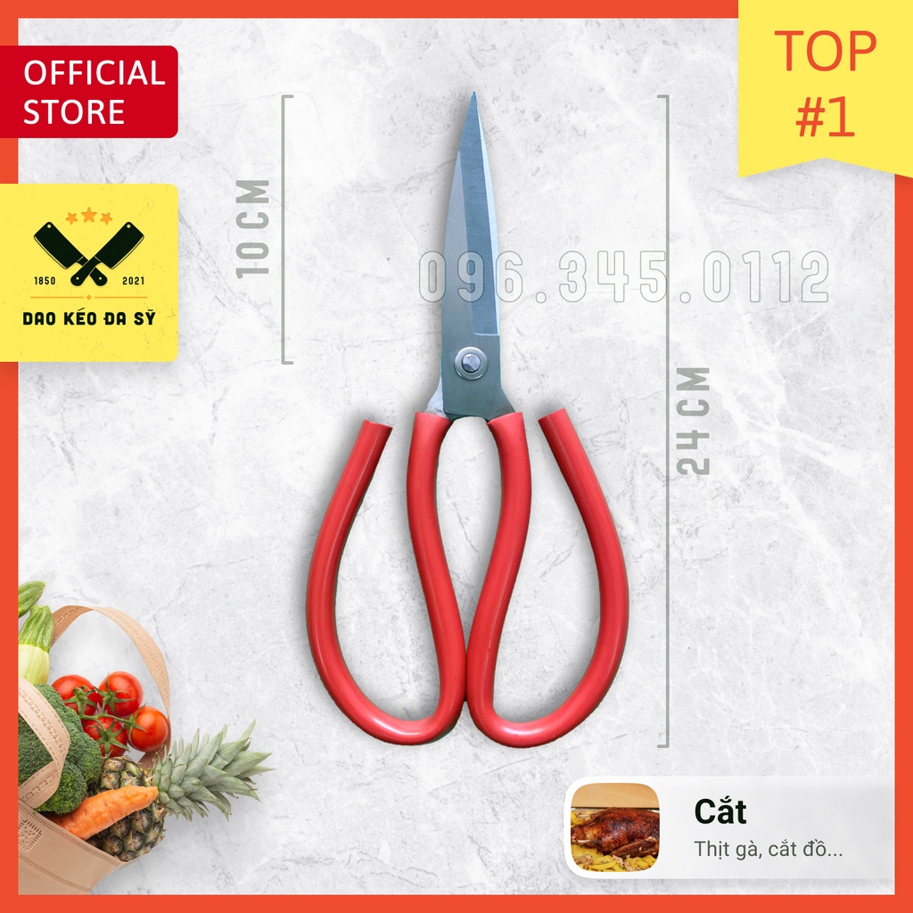 Kéo cắt thịt, cắt đồ đa năng siêu sắc - Thép nhật trắng không gỉ ...