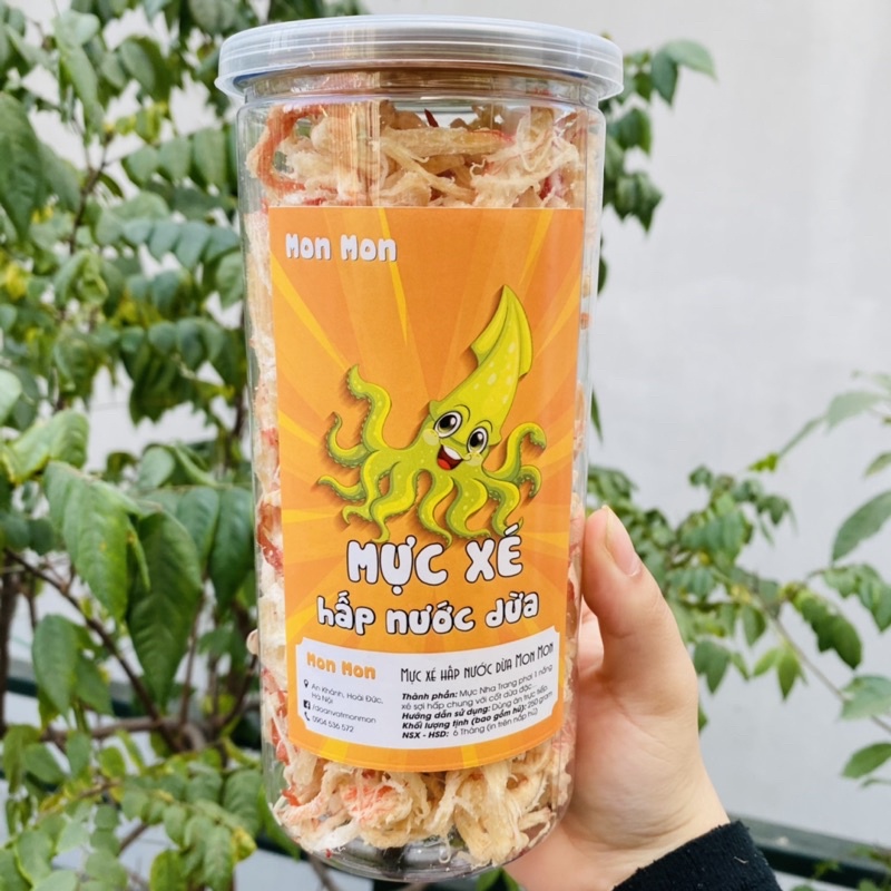 MỰC XÉ HẤP NƯỚC DỪA hũ pet 250gr MonMon Food - đồ ăn vặt Hà Nội ...