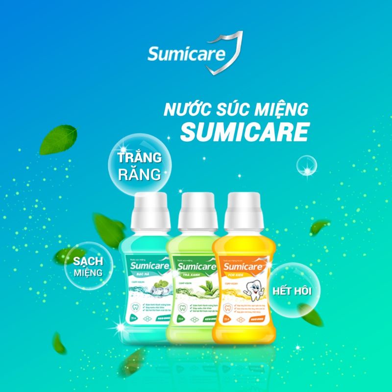 Nước súc miệng Sumicare 250ml Chiết xuất keo ong, giúp diệt khuẩn, giảm ...