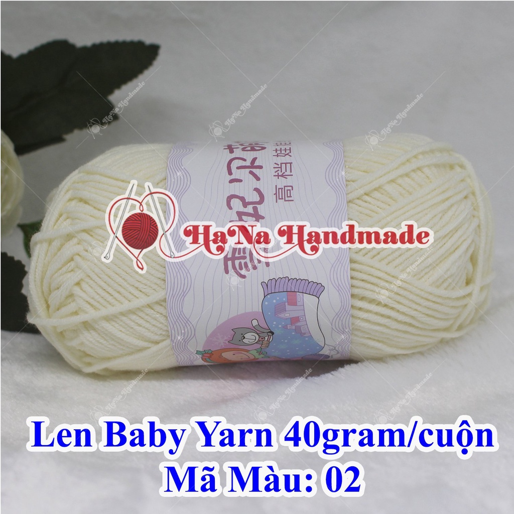 Len baby / Baby Yarn 40g/ cuộn ( Màu 1-50 ) | Shopee Việt Nam