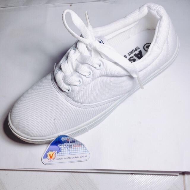 Giày Bata Trắng asia M03Z Cột Buộc Dây và Xanh Đen Đi Học Hội Thao Thể ...