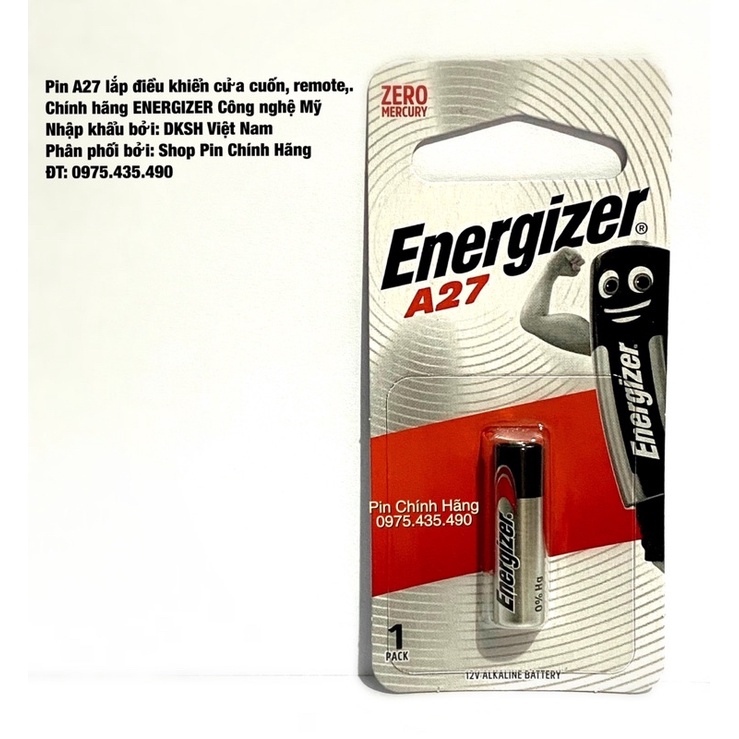 Pin A27 Energizer 12V Dùng Cho Điều Khiển Cửa Cuốn, Remote.. Hàng Chính ...