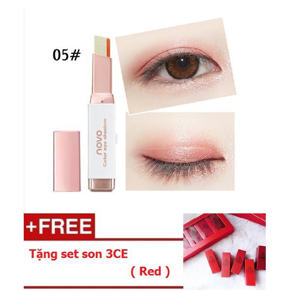 Phấn mắt novo eyeshadow stick (Dạng thỏi mini tiện lợi) + Tặng set son ...