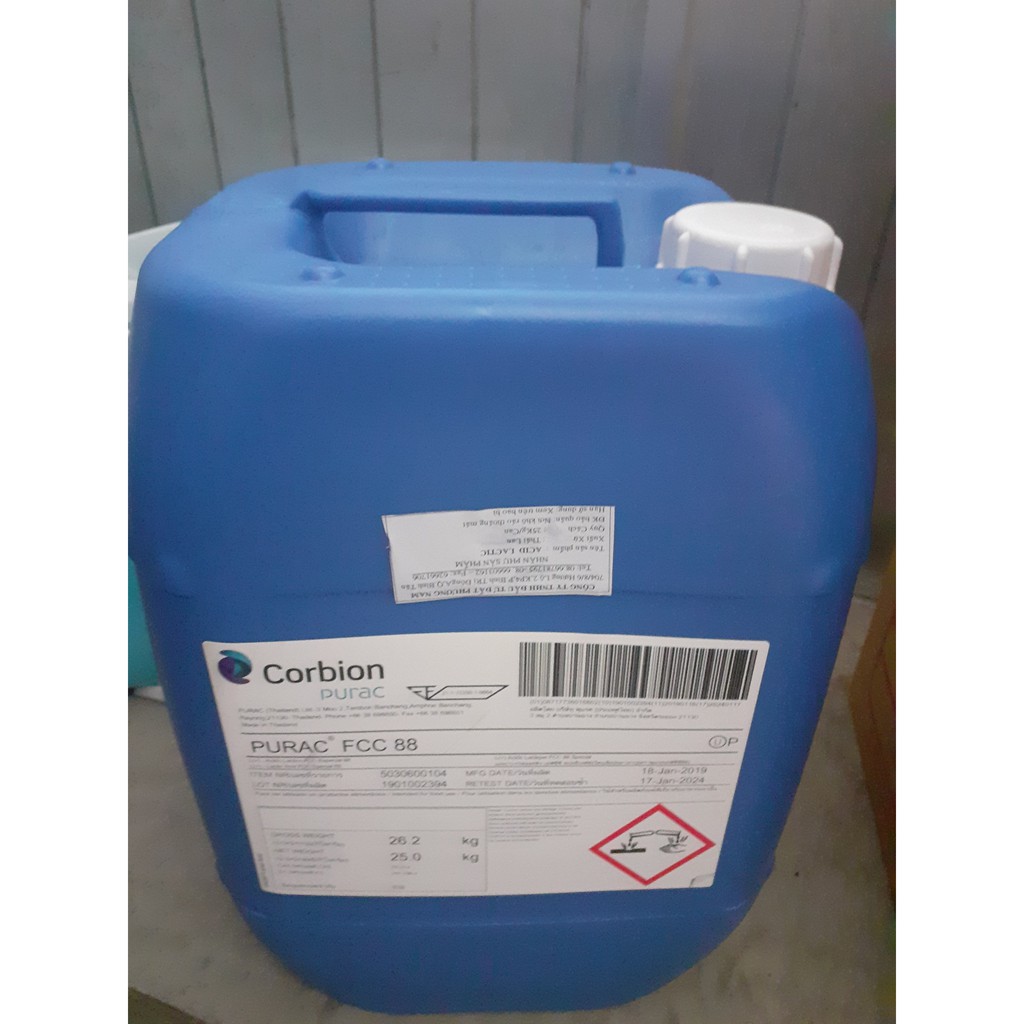 Acid Lactic- Purac 88%_ Thái Lan_Can 25Kg (Chất tạo chua trong thực ...