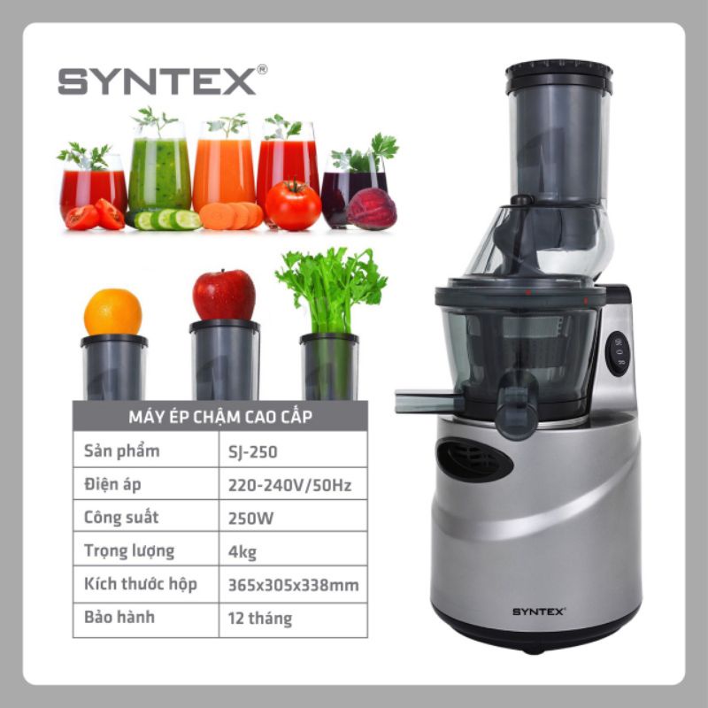 Máy ép chậm cao cấp Syntex Model SJ250 Bảo hành 12 tháng | Shopee Việt Nam