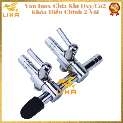 Van Inox Chia Khí Oxy/Co2 Khóa Điều Chỉnh 2 Vòi - Van Chia Oxy Cho Bể Cá | Shopee Việt Nam
