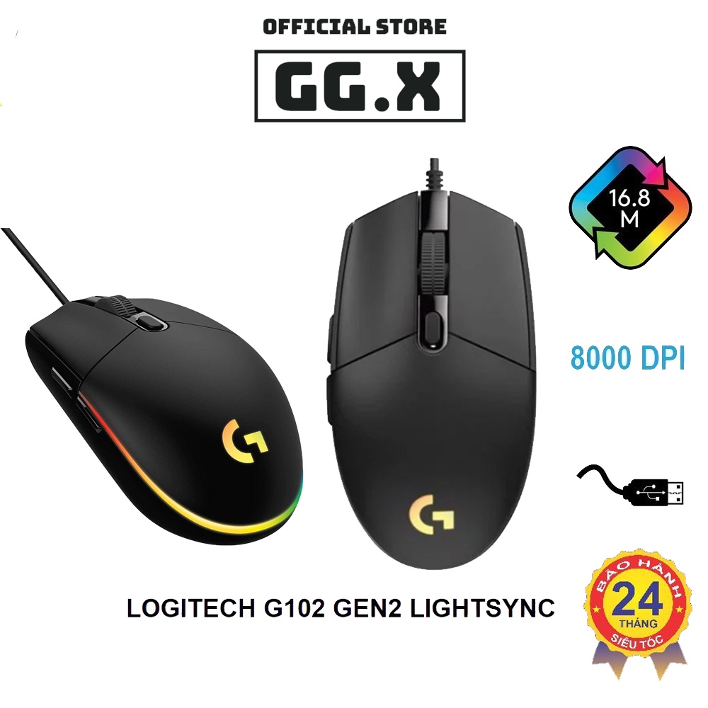 Chuột game Logitech G102 / G203 Lightsync LED RGB - Chính hãng BH 24 ...