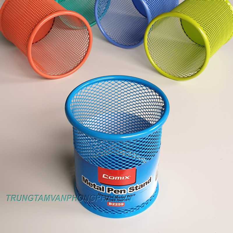 Khay cắm bút tròn - Cốc cắm bút kim loại Deli 9153 9172 / Comix 2259 ...