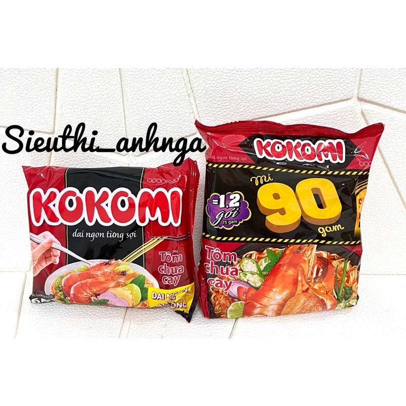 Combo 10 Gói Mì Tôm Chua Cay Kokomi 65g/90g | Shopee Việt Nam