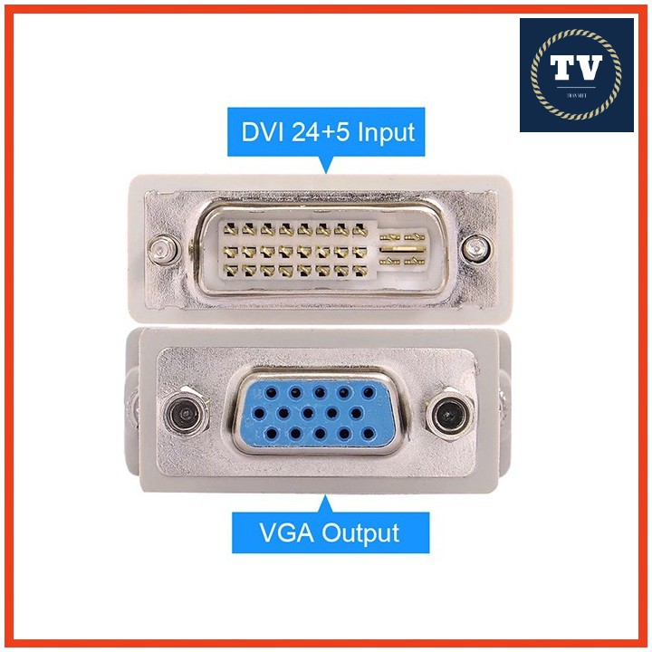 Đầu chuyển đổi DVI 24+5 to VGA | cục chuyển dvi 24+5 sang vga giá rẻ | Shopee Việt Nam
