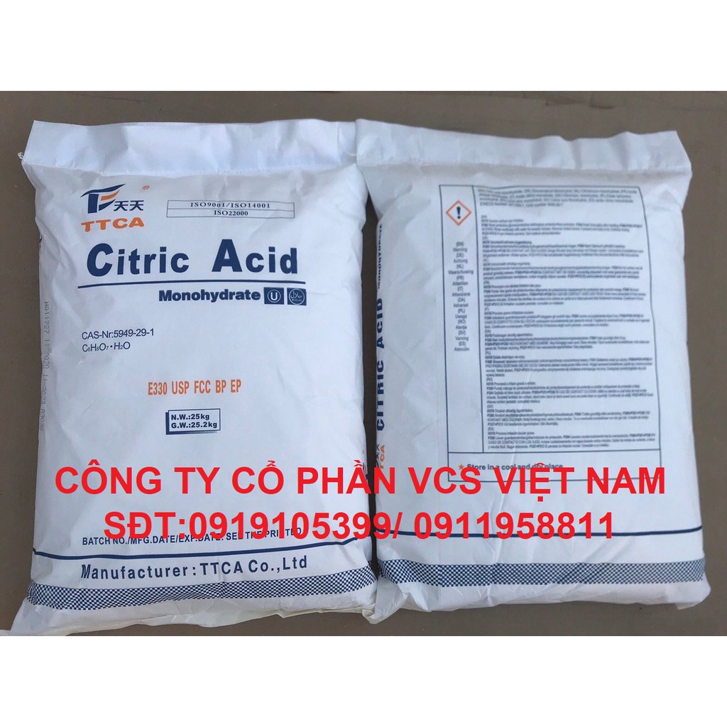 Axit Xitric Monohydrate, Axit Chanh-Bột Chua Sử Dụng Trong Thực Phẩm ...