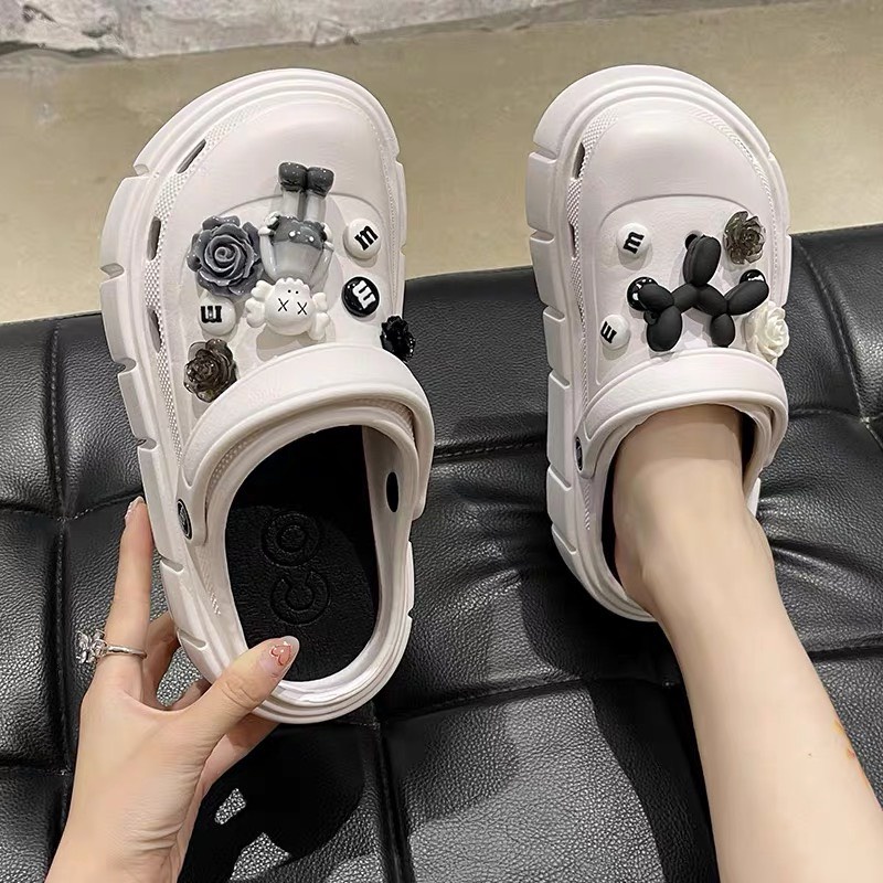 Dép crocs cao 6cm TẶNG bộ hình gắn 3D [CÓ SẴN] | Shopee Việt Nam