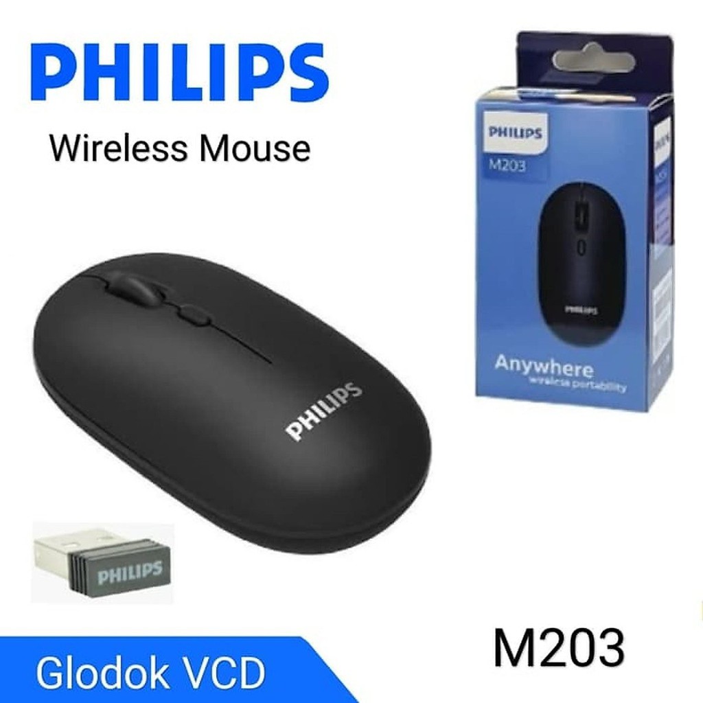 CHUỘT VI TÍNH PHILIPS 203 ĐEN | Shopee Việt Nam