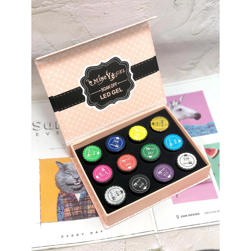 Set gel vẽ 3D MingYa cao cấp 12 màu | Shopee Việt Nam