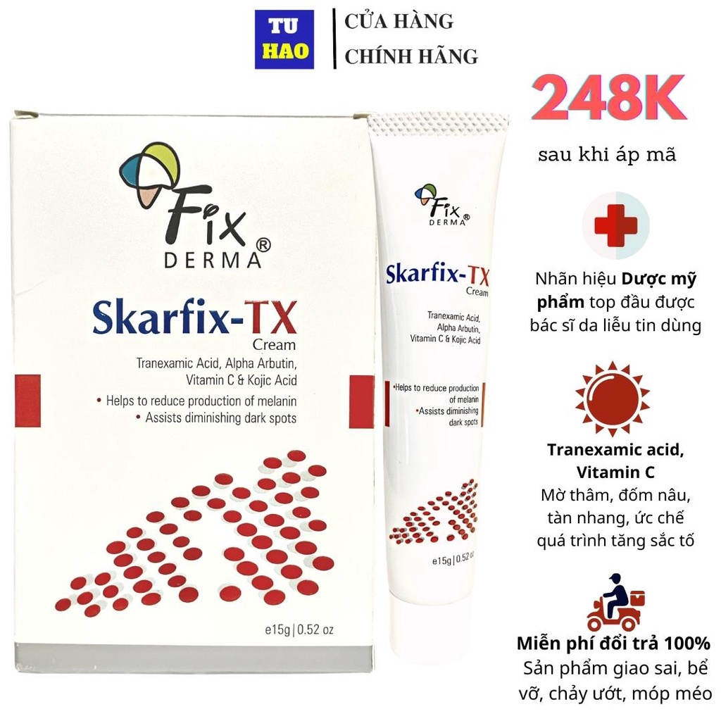 Kem Fixderma Skarfix TX dưỡng da mờ nám, trắng sáng Scarfix 15g - Từ ...