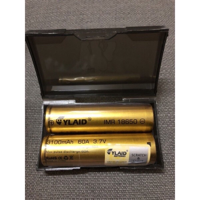 pin cylaid vàng 18650 3100Mah xả 60a QR nhập khẩu chính hãng (1 viên ...