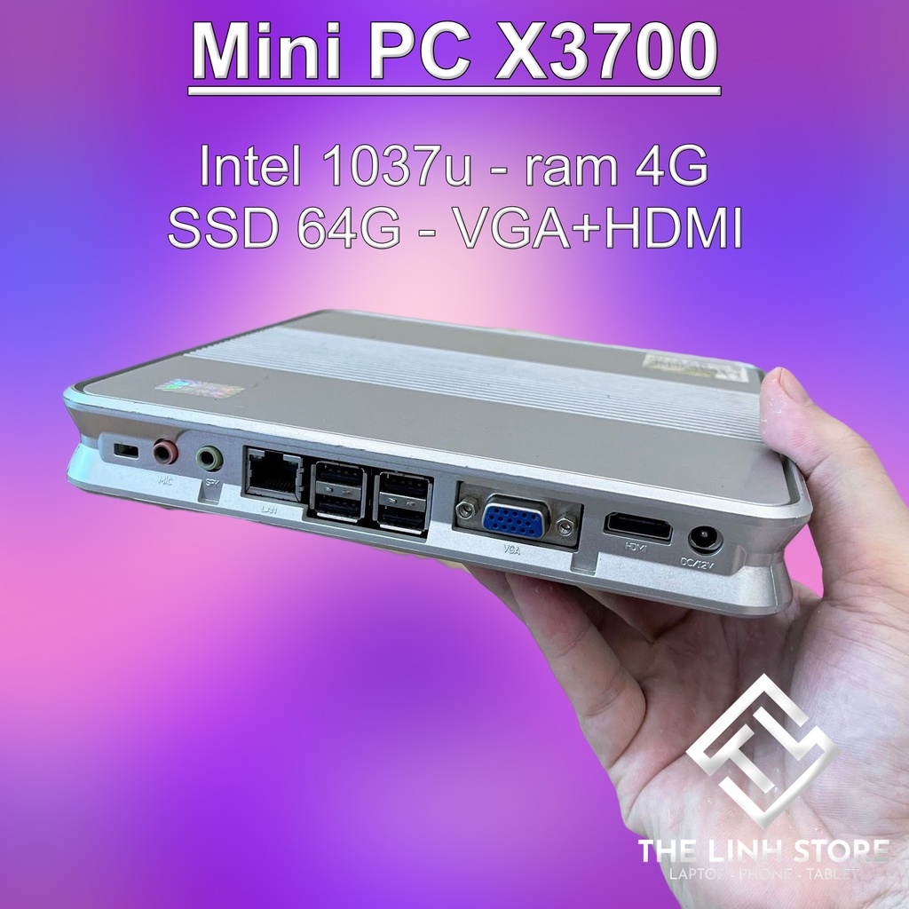 Cây máy tính mini PC mini X3700 - intel 1037u ram 4G SSD 120G | Shopee ...