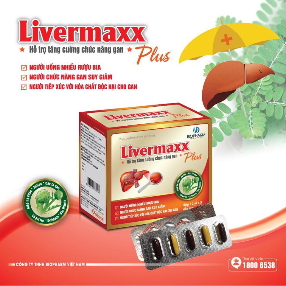Viên uống bổ gan LIVERMAXX PLUS- Giải độc gan, Tăng cường chức năng gan ...