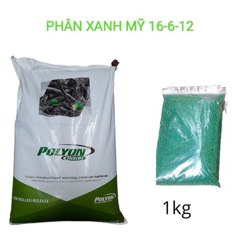 Phân xanh Polyon Mỹ, phân xanh Mỹ 16-6-12 chuyên dùng cho hoa lan cây ...