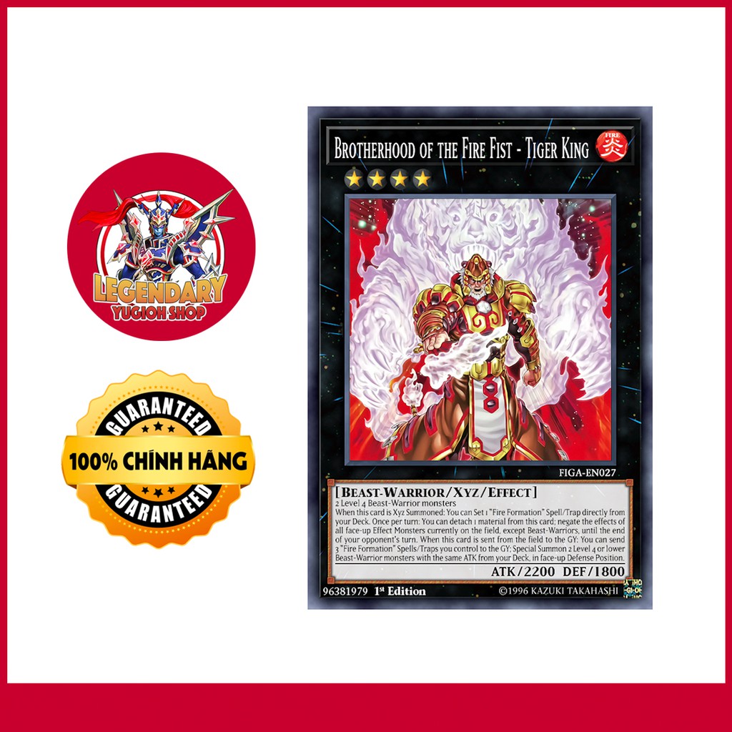 [Thẻ Bài Yugioh Chính Hãng] Brotherhood Of The Fire Fist - Tiger King ...