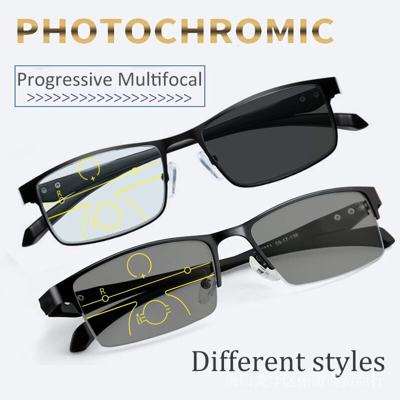 smart photochromic Multifocal Reading Glasses Men Women Progressive ...
