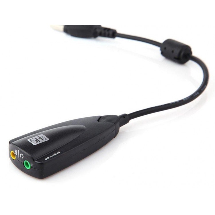 USB Sound card cao cấp 5Hv2 7.1 - Dây chia MIc và Loa từ cổng USB ...