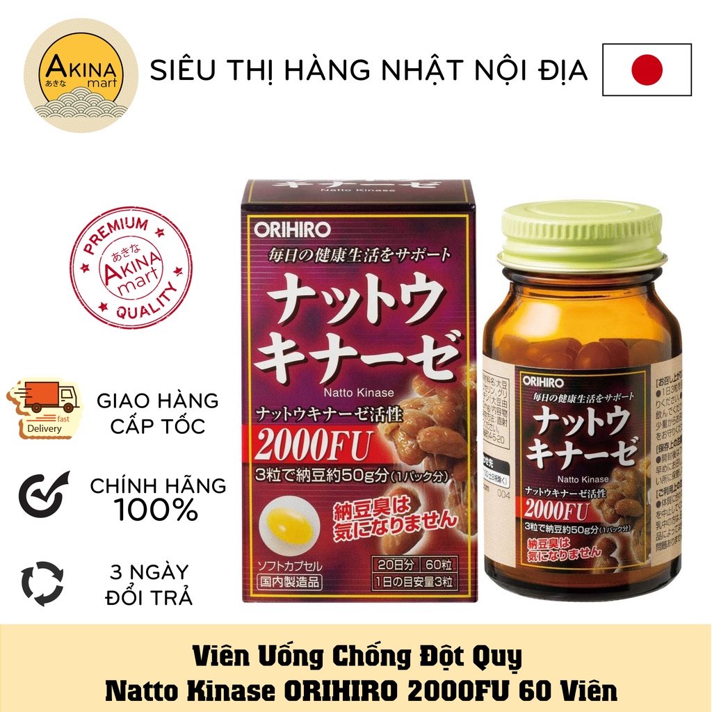 Viên Uống Phòng Ngừa Tai Biến, Chống Đột Quỵ Nattokinase 2000 FU 2000fu ...