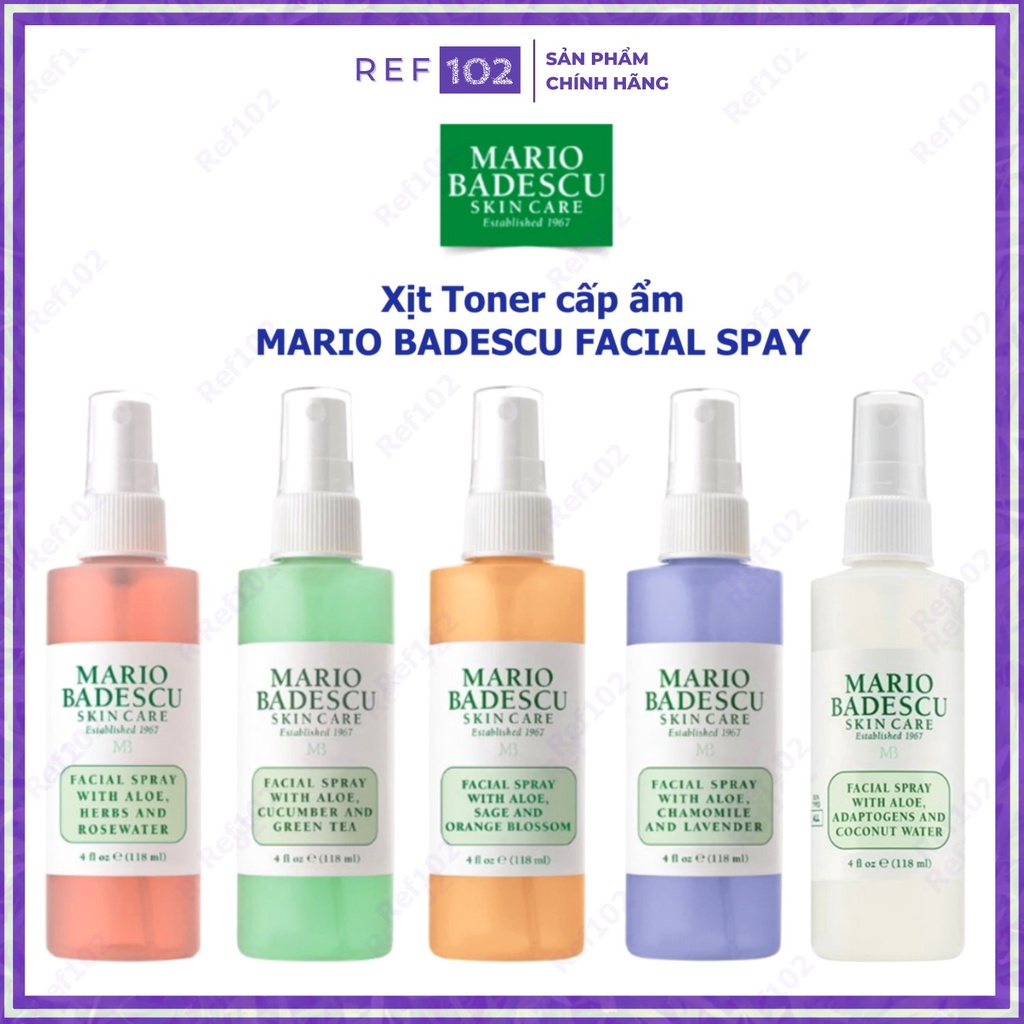 [US] Xịt khoáng Toner Mario Badescu Facial Spray Rosewater / Green Tea ...