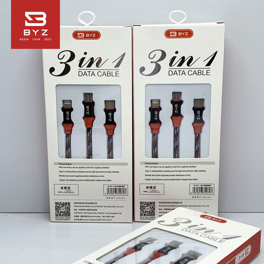 Cáp 3 đầu BYZ BL-675 | Shopee Việt Nam